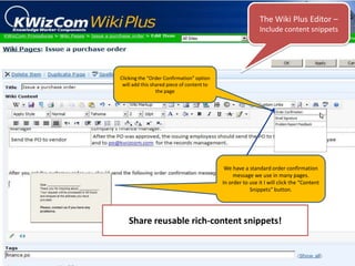 KWizCom sharepoint wiki plus - product overview | PPTX