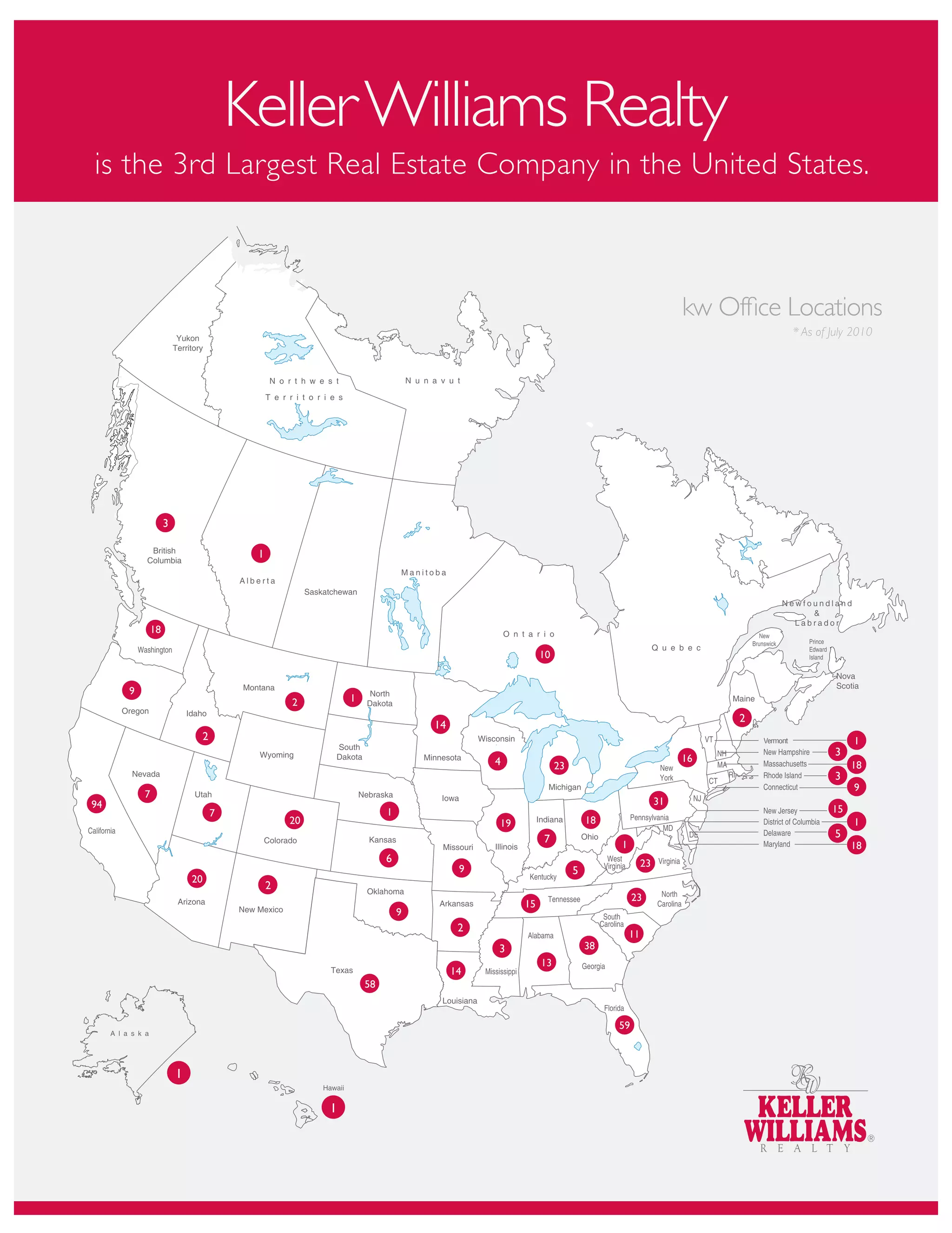 KW Office Locations by State Map - July 2010 | PDF
