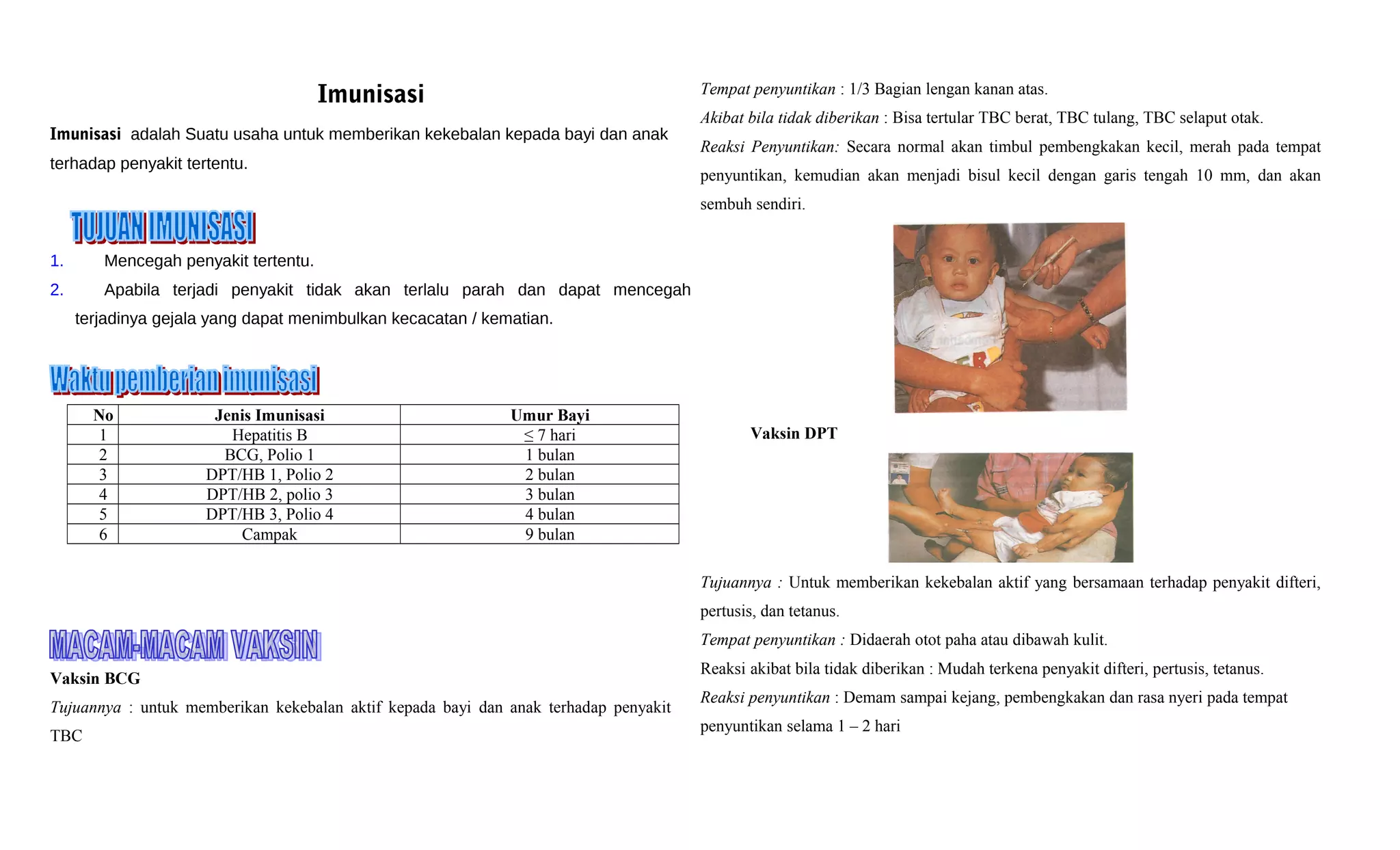 Imunisasi pgra | DOC