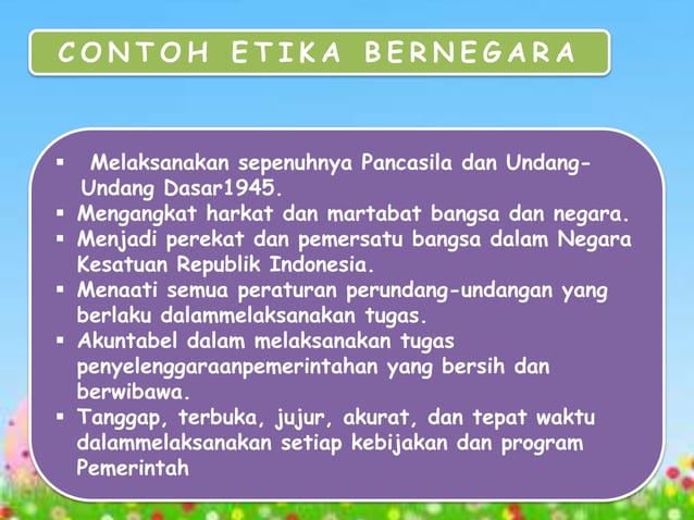 etika berbangsa dan bernegara berdasarkan pancasila | PPTX