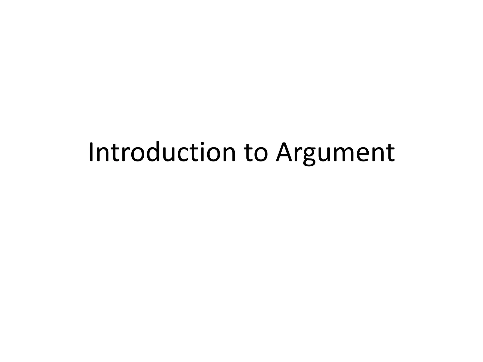 Introduction to argument elements | PPTX