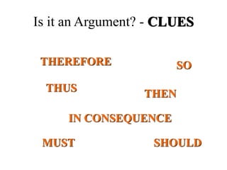 Introduction to argument elements | PPTX