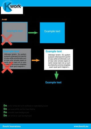 Visual Guidelines - Example from Kwork Innovations | PDF | Web Design ...