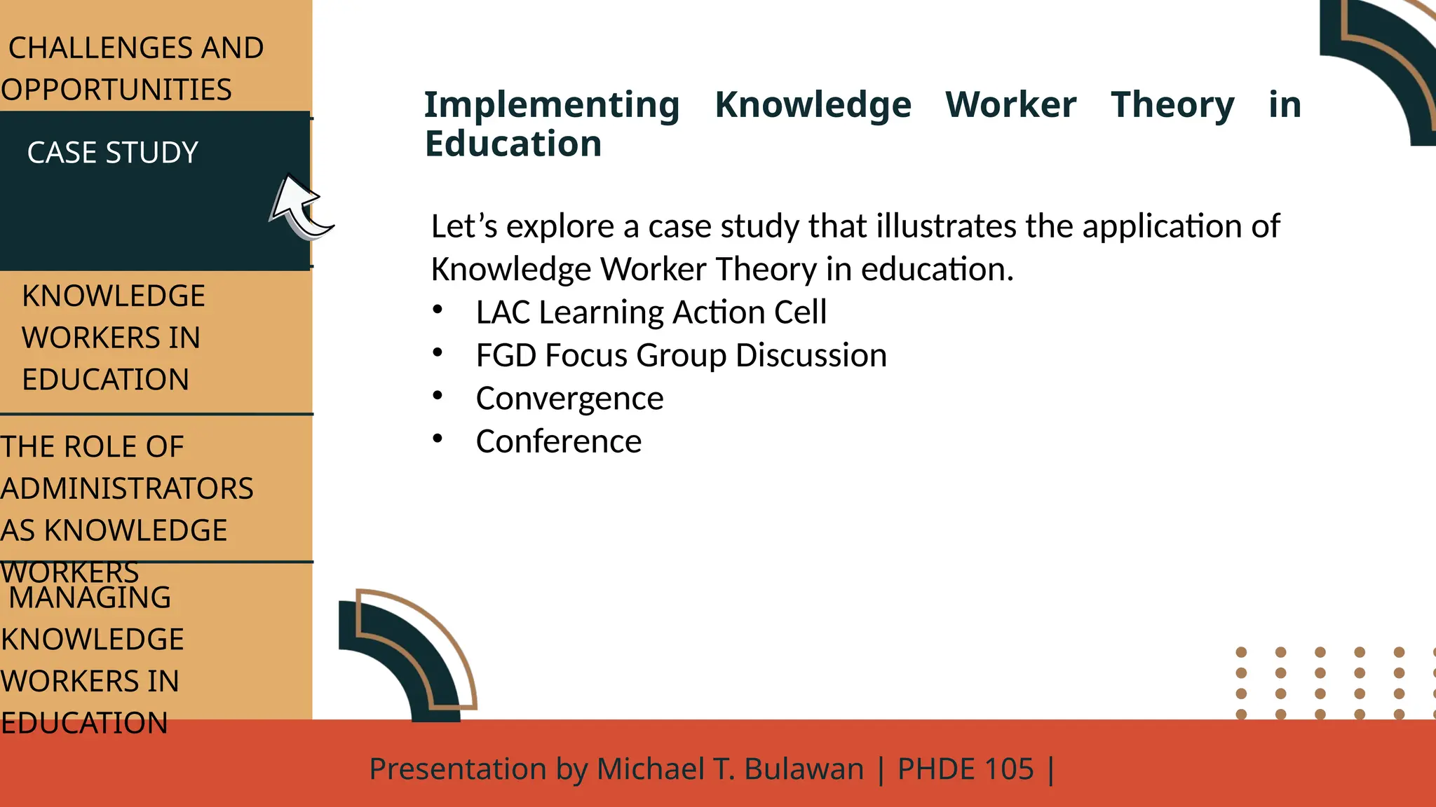 KNOWLEDGE WORKER THEORY . teacher , student, and headteachers | PPTX
