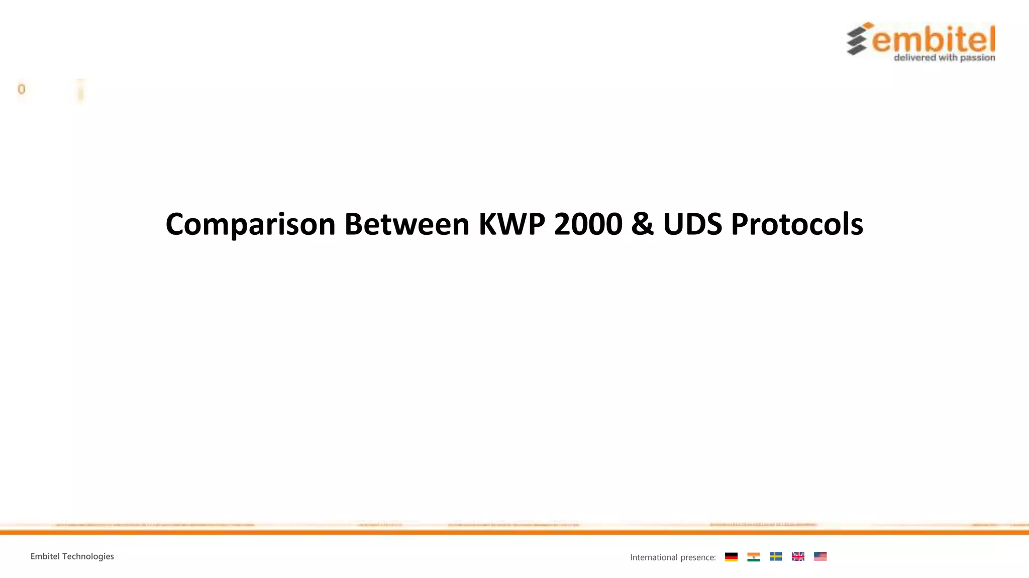 KWP 2000 and UDS Protocols | Analysis & Comparison | PPTX