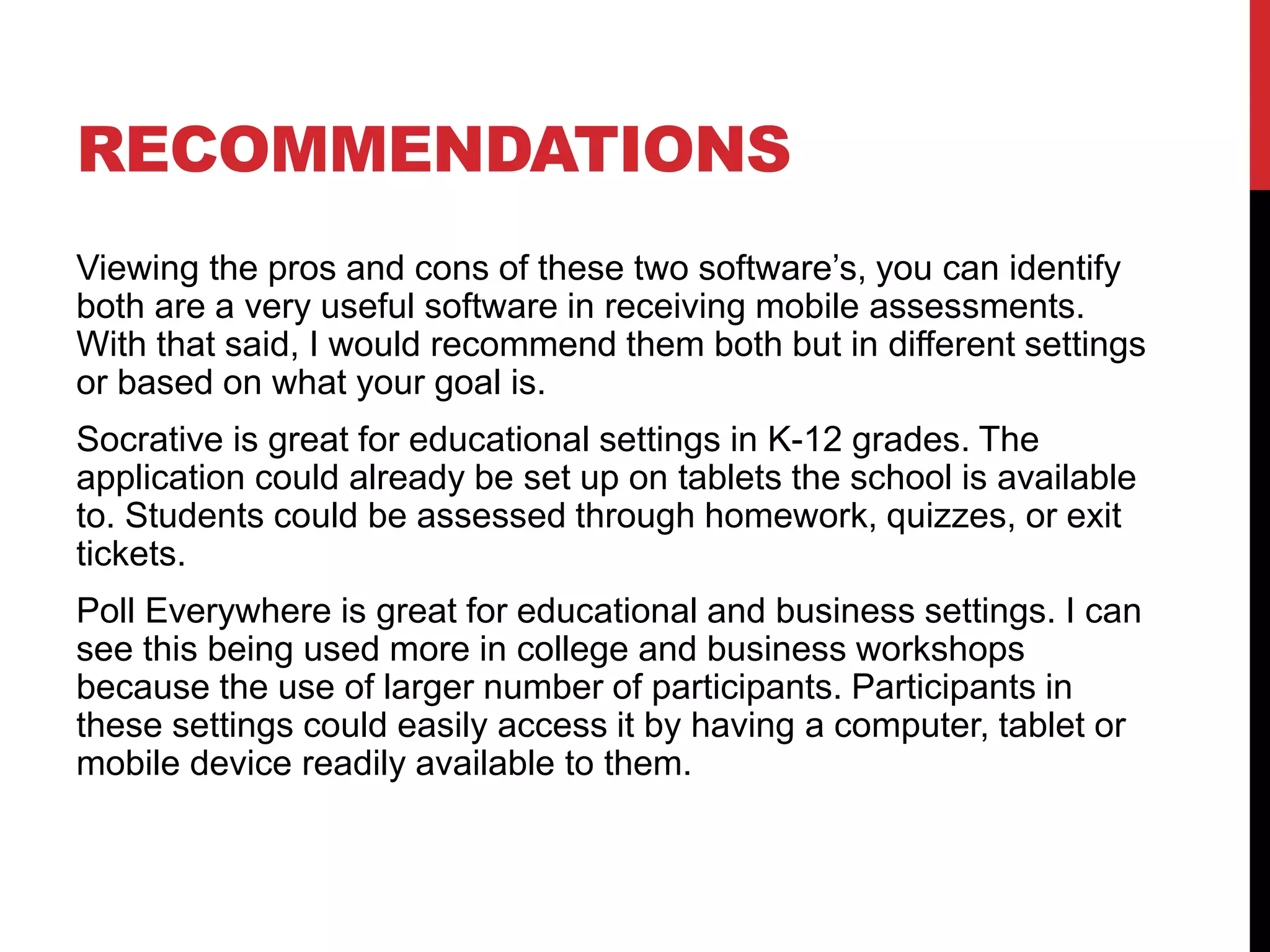 Kw software evaulation | PPT