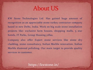 Italian Marble Skirting- KW Stone | PPTX