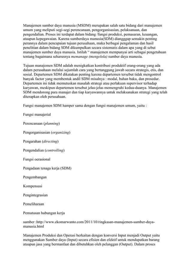 Kwu 11, ridho mendoza, hapzi ali, msdm , universitas mercu buana, 2018 | PDF