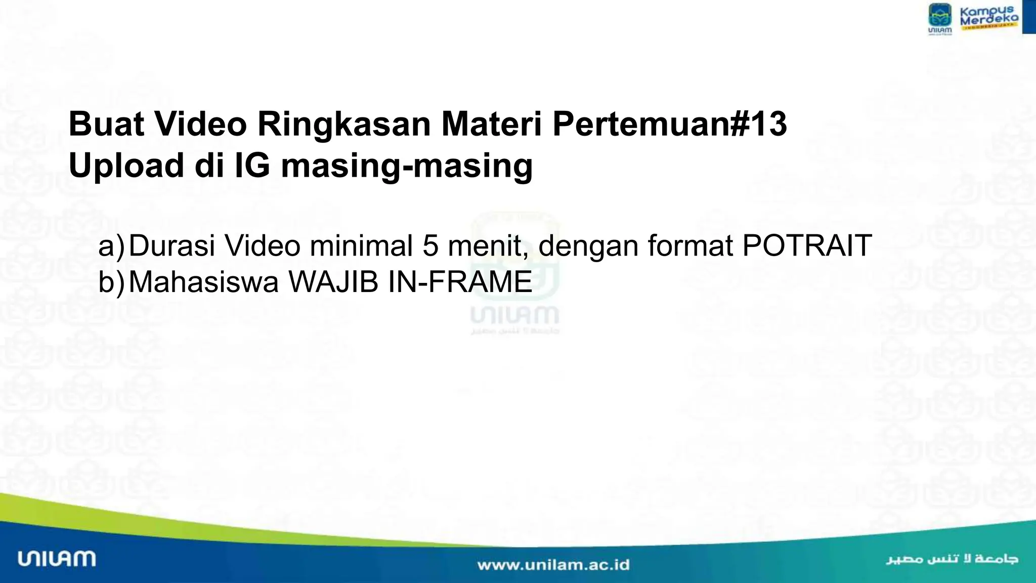 Slide Mata Kuliah Kewirausahaan/Islamic Entreprneuer Temu#13 | PPTX