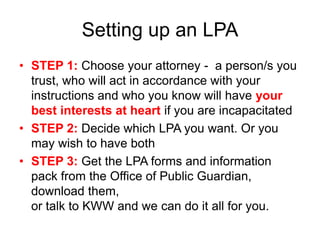 Lasting Powers of Attorney | PPTX