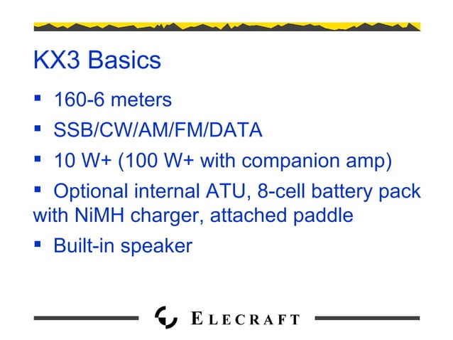 Download Elecraft KX3 specifications | PPT