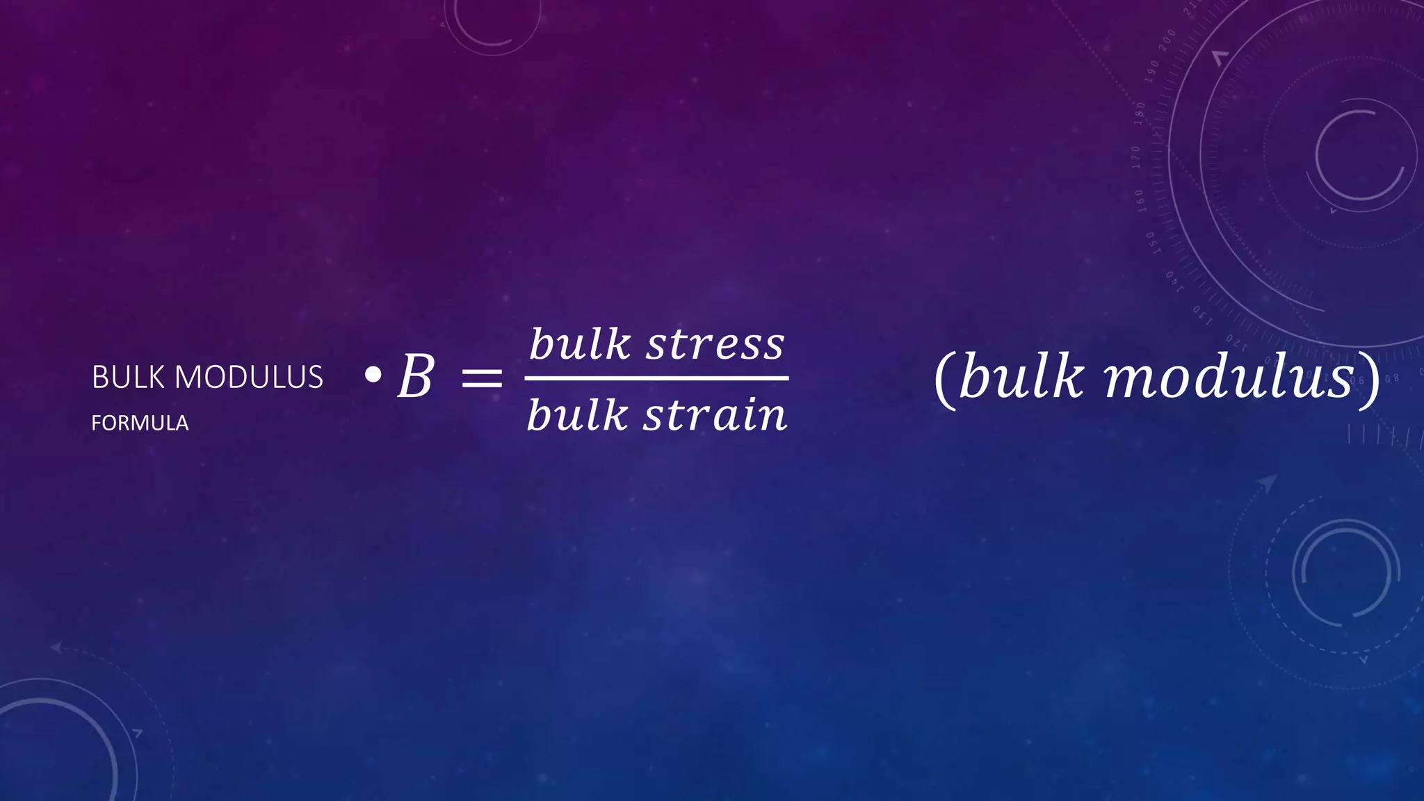 The bulk modulus explained | PPTX