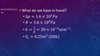 The bulk modulus explained | PPTX