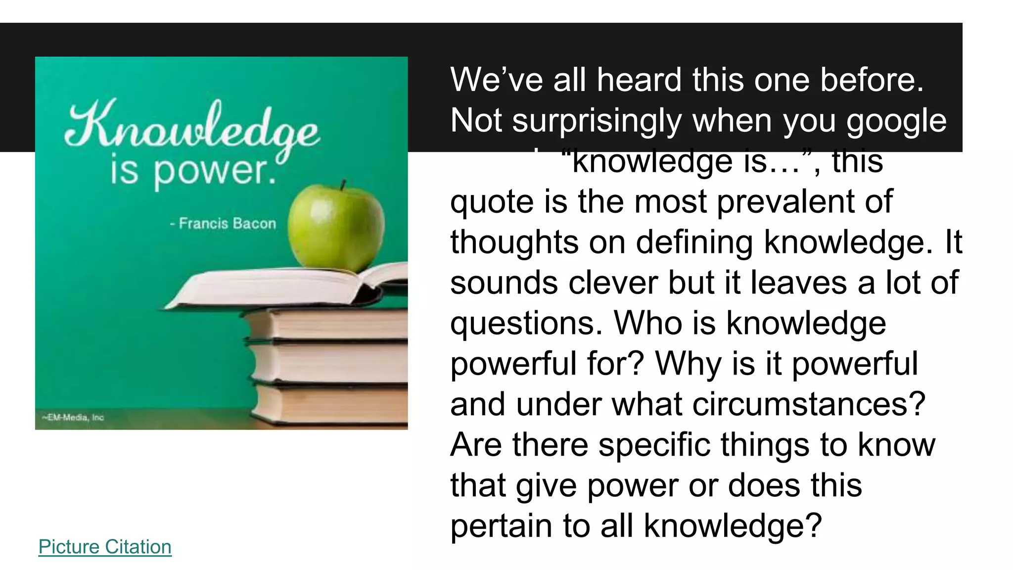 Defining Knowledge | PPT