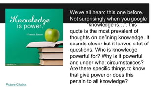 Defining Knowledge | PPT