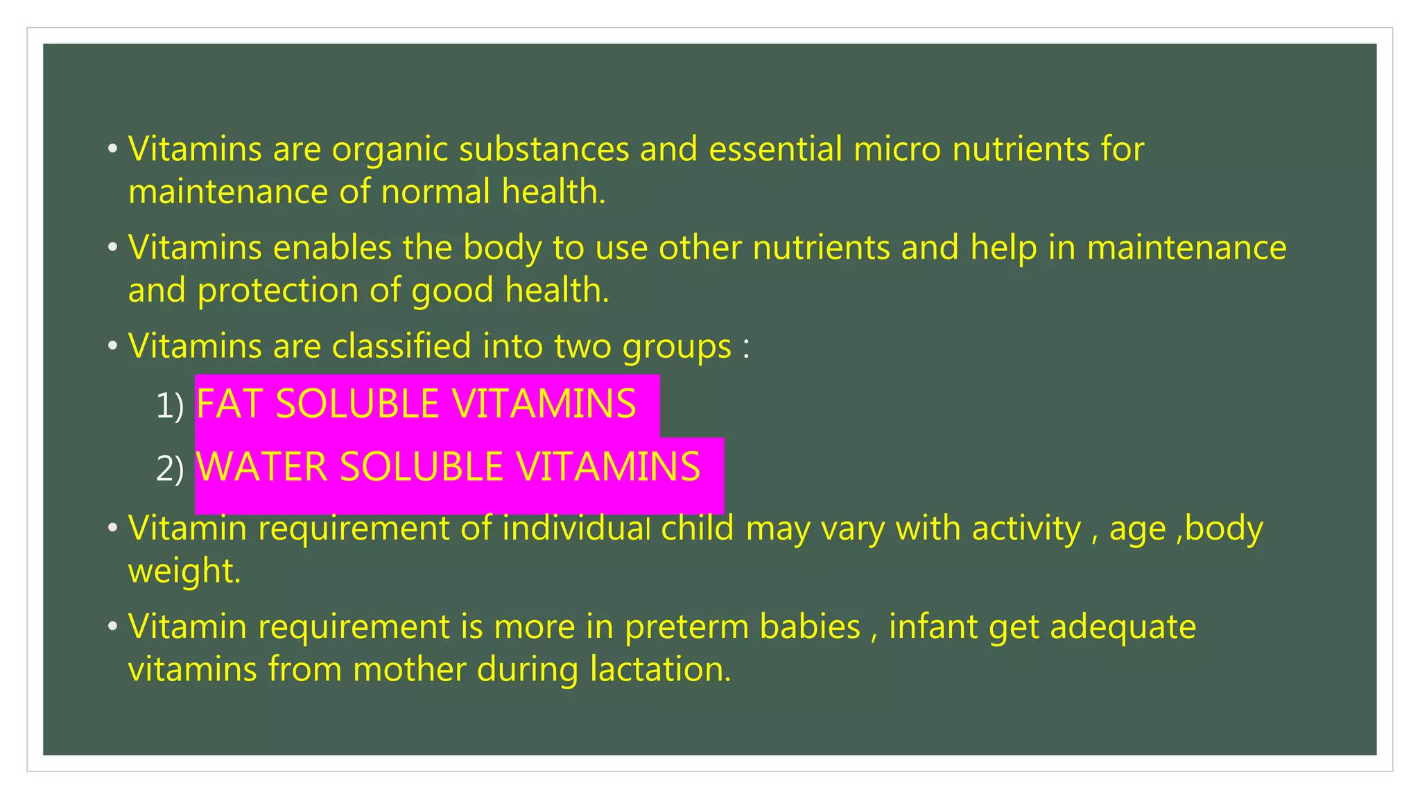 Nutrients and nutritional requirements of children | PPTX