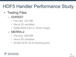 HDF5 OPeNDAP Handler Updates, and Performance Discussion | PPT