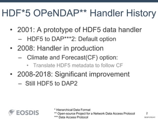 HDF5 OPeNDAP Handler Updates, and Performance Discussion | PPT