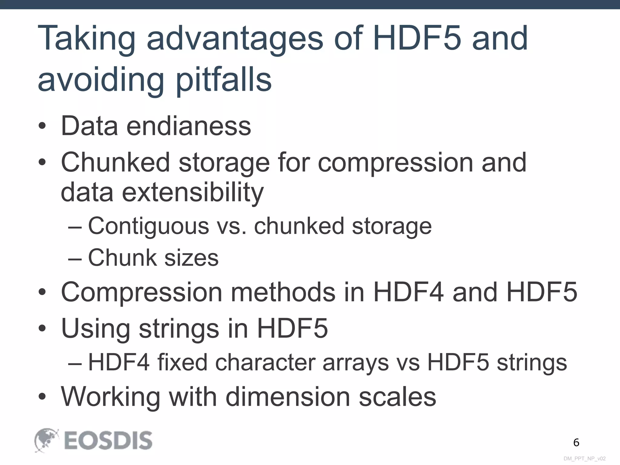 Moving form HDF4 to HDF5/netCDF-4 | PPTX | Databases | Computer Software and Applications