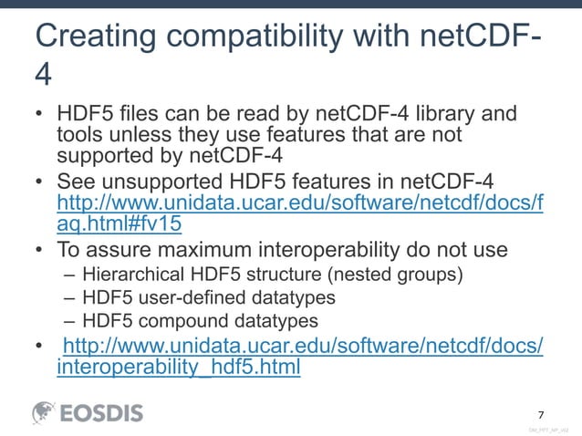 Moving form HDF4 to HDF5/netCDF-4 | PPT