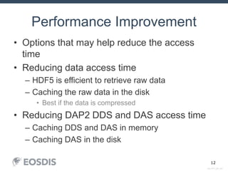 Efficiently serving HDF5 via OPeNDAP | PPT