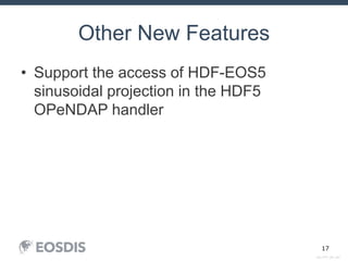 Efficiently serving HDF5 via OPeNDAP | PPT