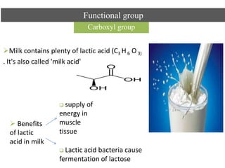Functional groups and chemical reactions in food | PPTX