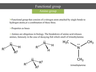 Functional groups and chemical reactions in food | PPTX