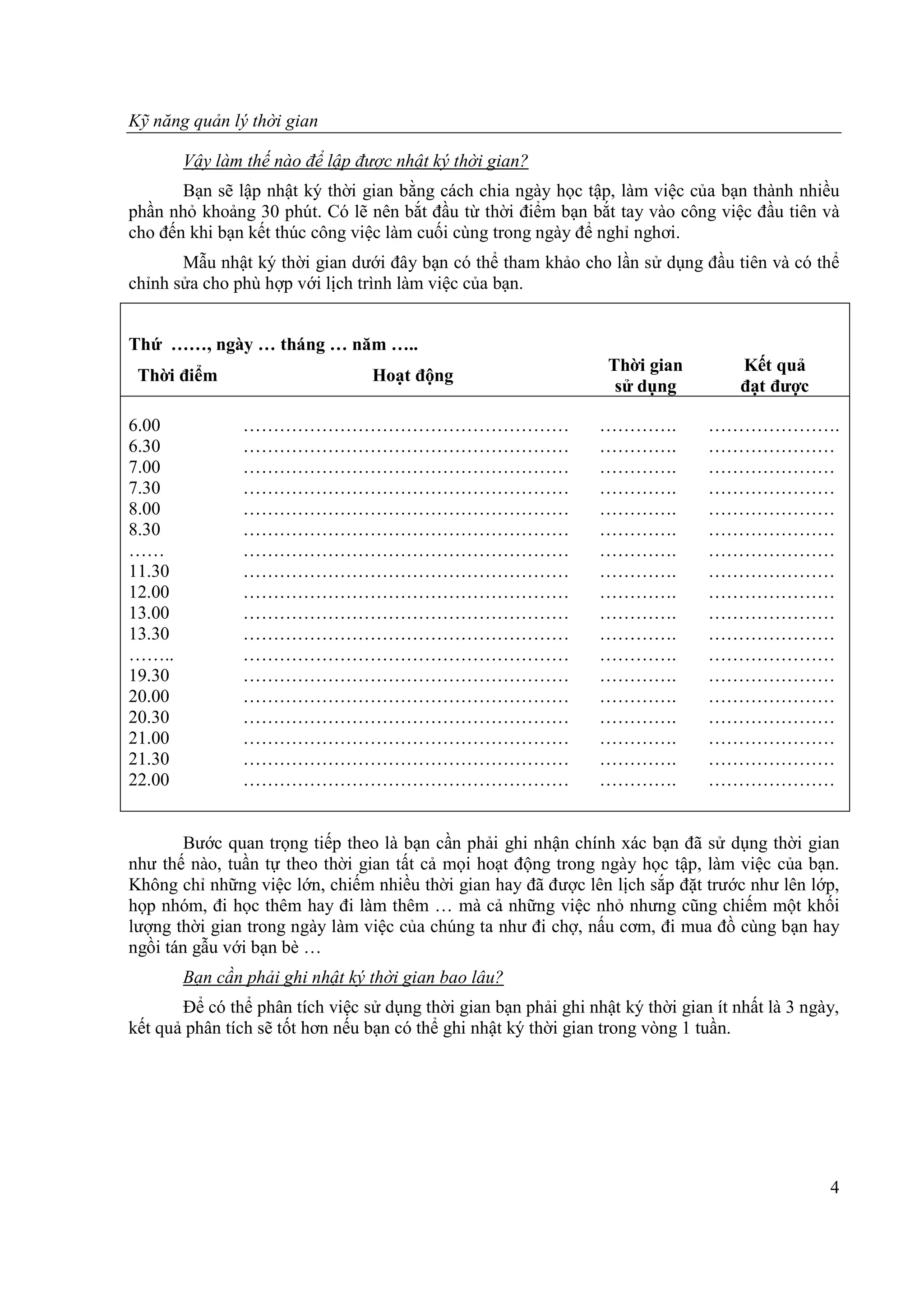 Ky Nang Quan Ly Thoi Gian | PDF