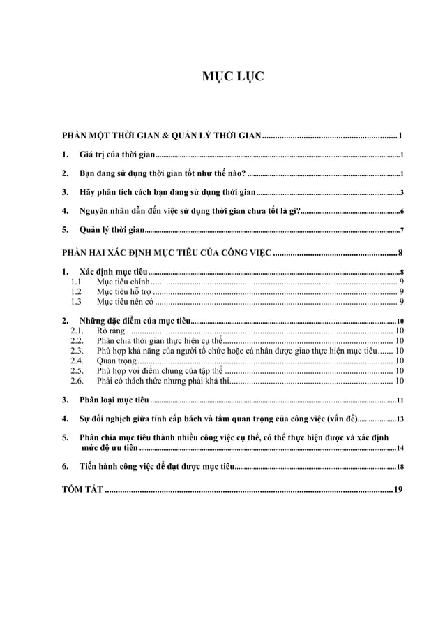 Ky Nang Quan Ly Thoi Gian | PDF