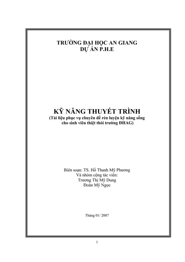Ky Nang Thuyet Trinh | PPT