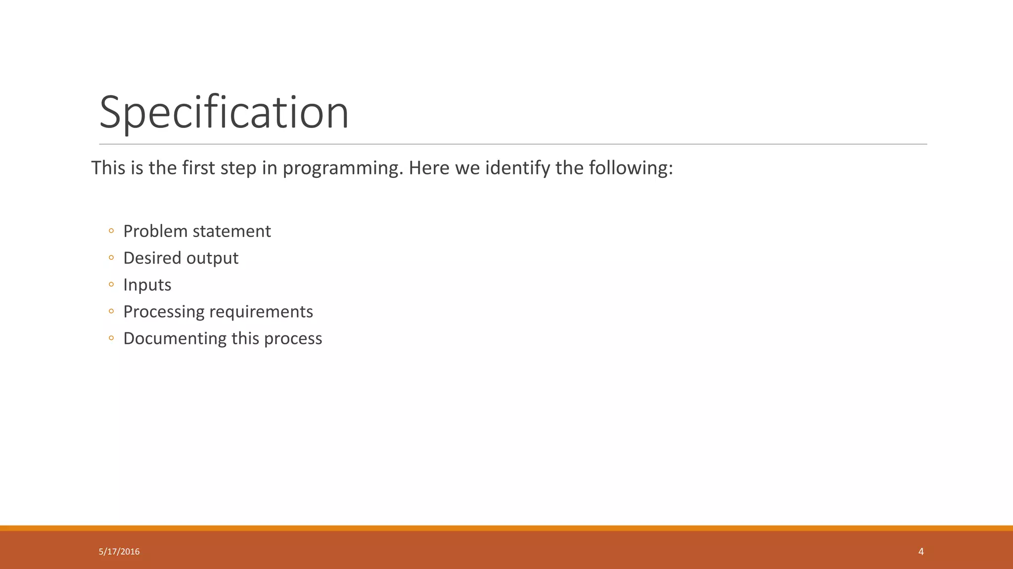 Programming Steps | PPTX