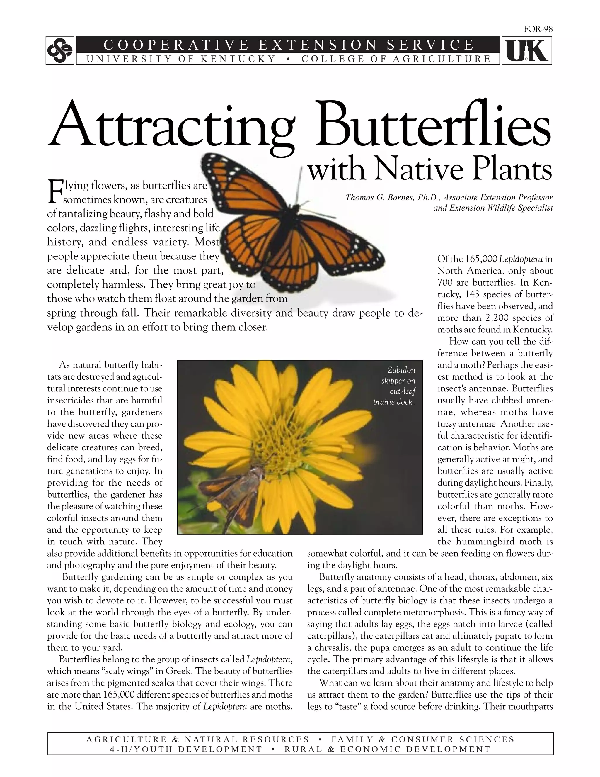 KY: Attracting Butterflies with Native Plants | PDF