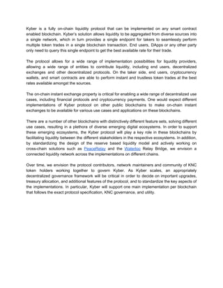 Kyber network de fi whitepaper | PDF