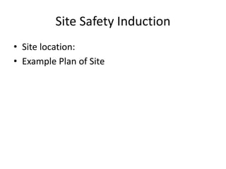 BOS Site Induction Example | PPTX