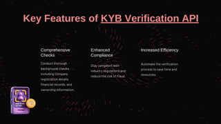 KYB Verification API by SprintVerify.pdf | Business | Business and Finance