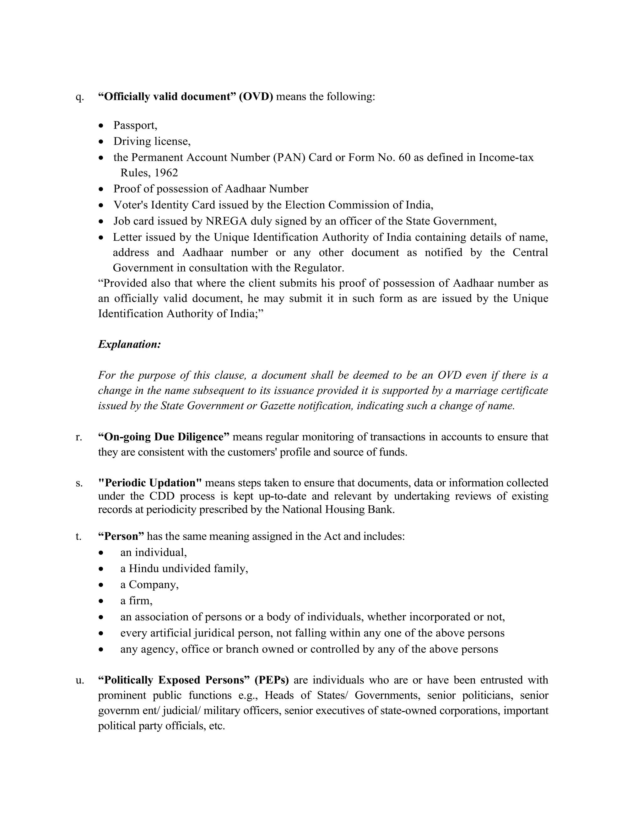 Know your KYC & AML Ploicy - DMI Housing Finance | PDF