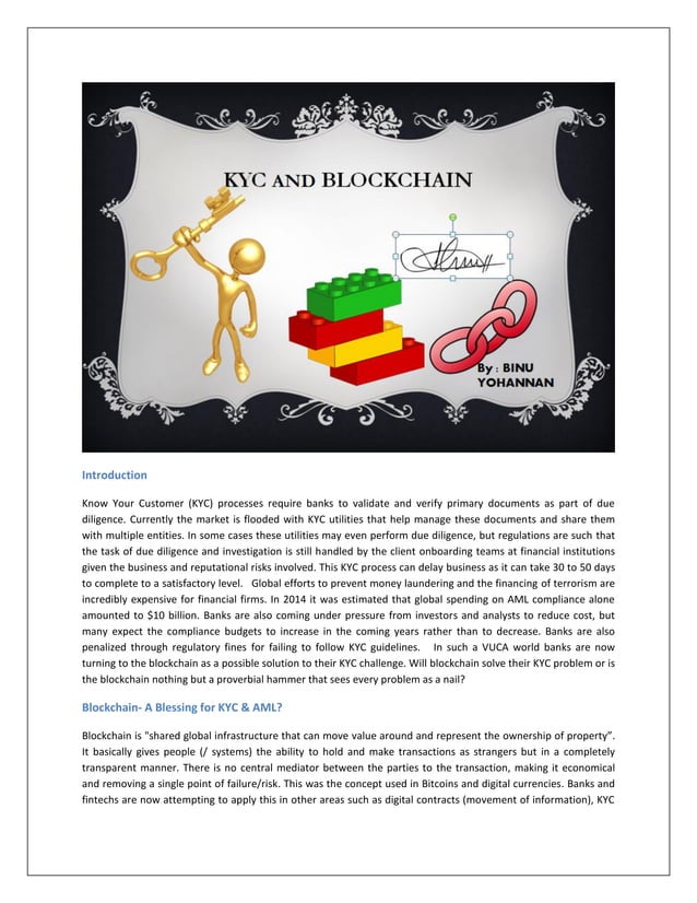 Kyc and Blockchain | PDF