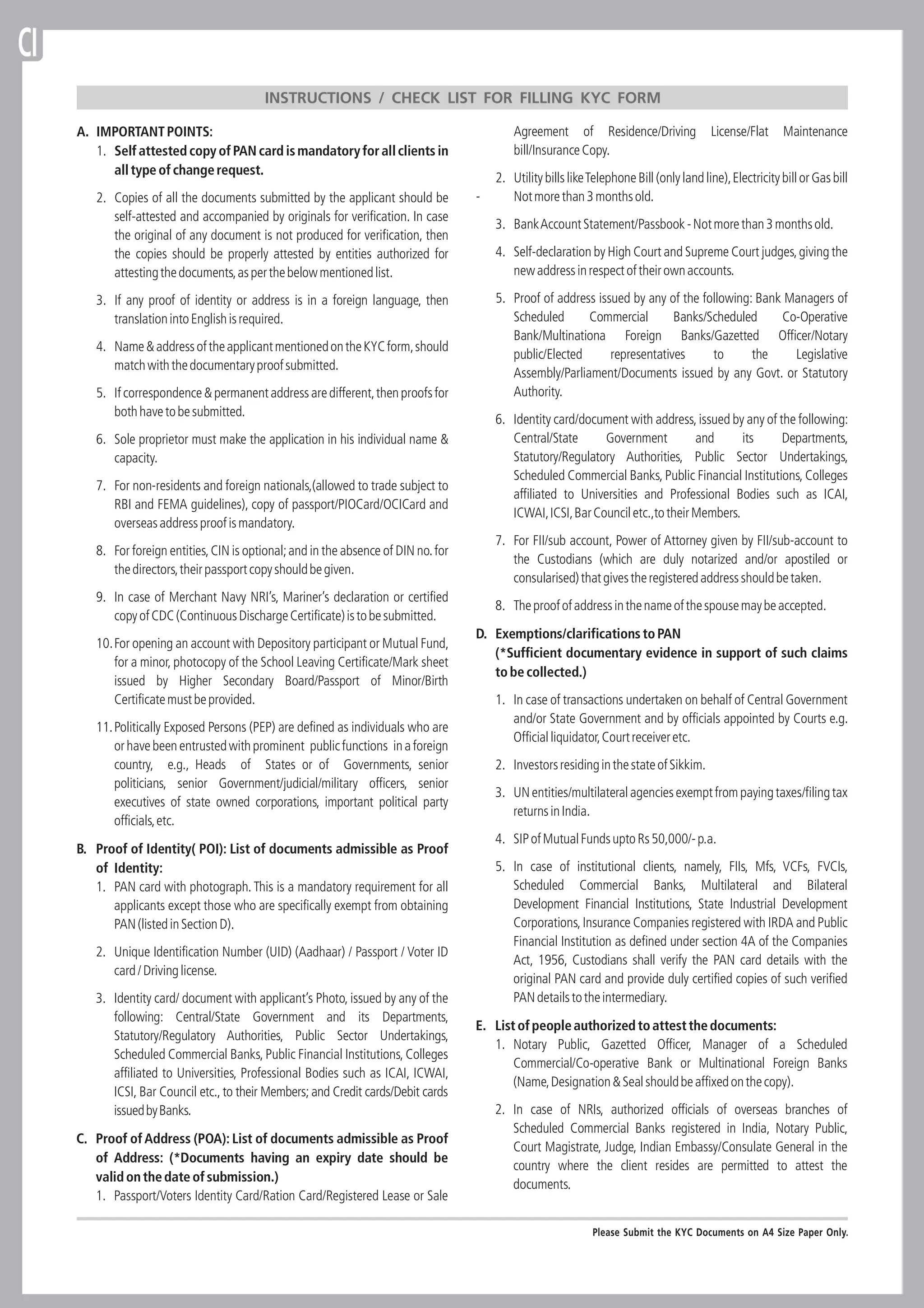 Kyc change individual form | PDF