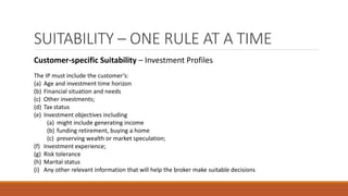 KYC - Know Your Costumer and the Importance of Suitability | PPTX