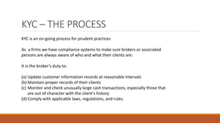 KYC - Know Your Costumer and the Importance of Suitability | PPTX