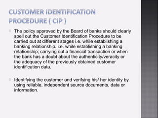 Kyc norms in banks | PPT