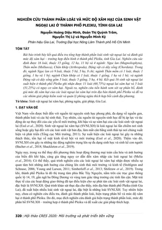Sinh vật ngoại lai ở Gia Lai, Việt Nam | PDF