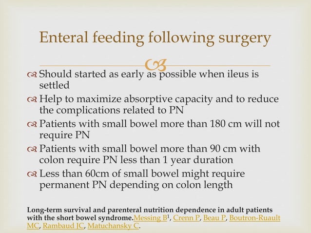 Short bowel syndrome | PPT