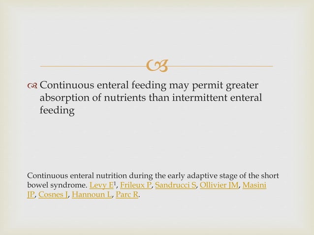 Short bowel syndrome | PPT