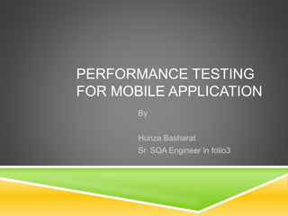 Mobile performance testing | PPTX | Operating Systems | Computer ...