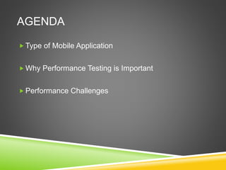 Mobile performance testing | PPTX