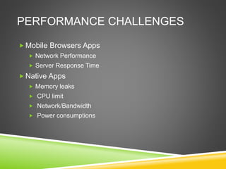 Mobile performance testing | PPTX