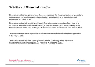 Introduction to Chemoinformatics | PDF