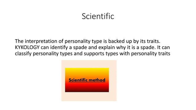 Kykology - Egocentric Dimension: Types and traits of the integrated ...